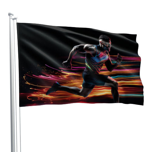 Custom Printed Athletics Flags | Team Sport Flags - Event Sport Flags