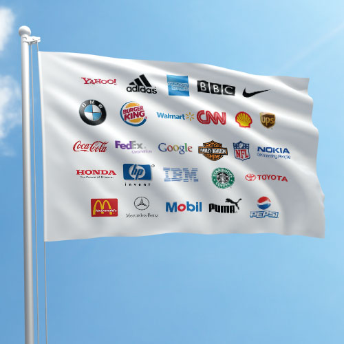 Custom Printed Logo Business Flags - Australian Flag Makers