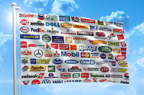 Custom Printed Logo Business Flags - Australian Flag Makers